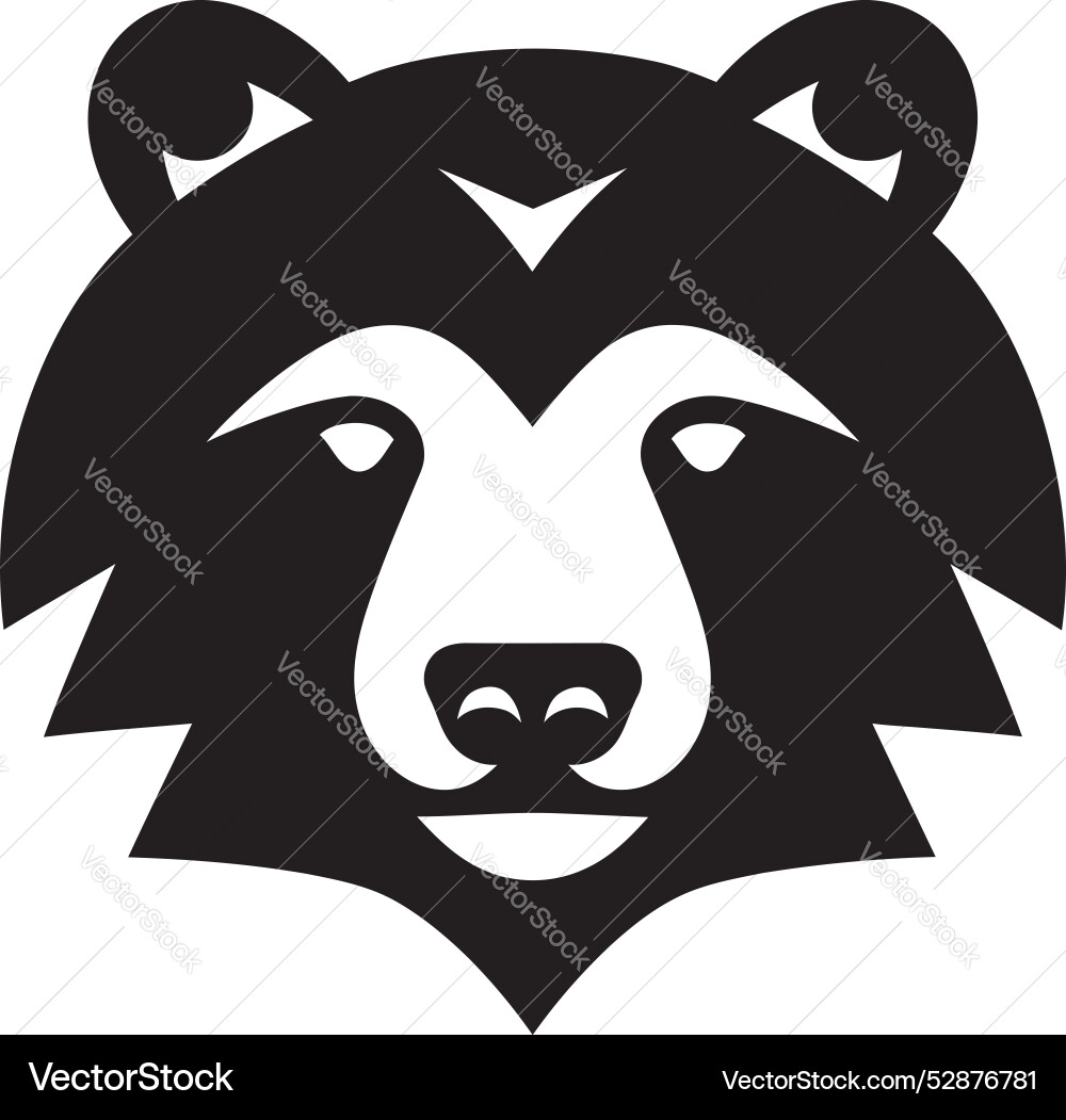 Bear monarch profile bear tribe insignia Vector Image