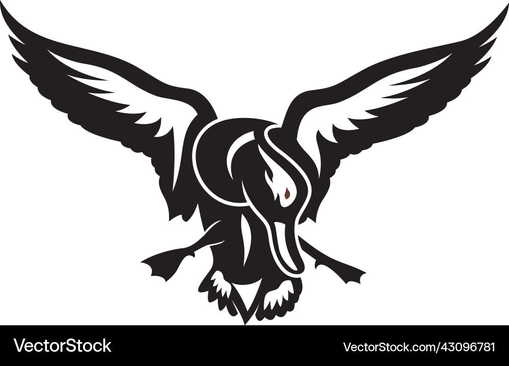 Duck hunting template Royalty Free Vector Image