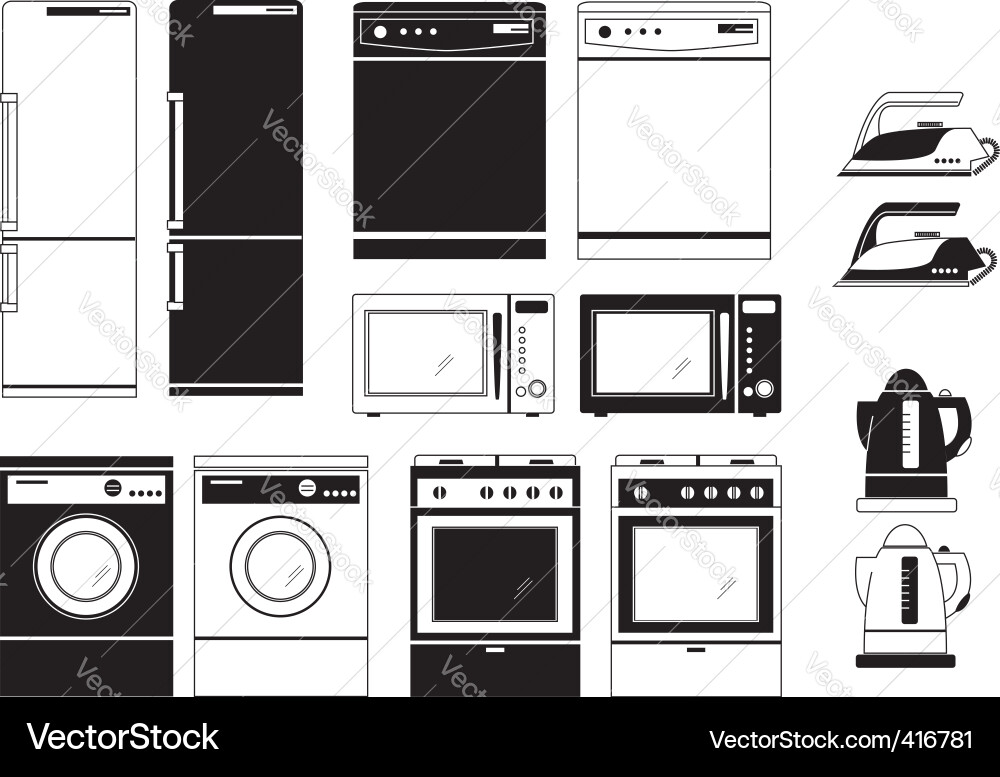 Home appliances Royalty Free Vector Image - VectorStock