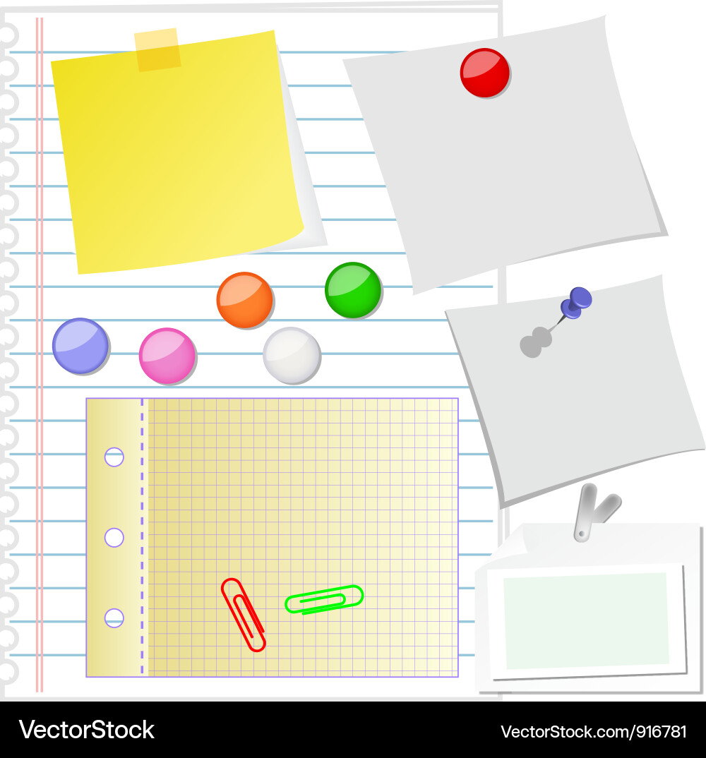 Paper set Royalty Free Vector Image - VectorStock