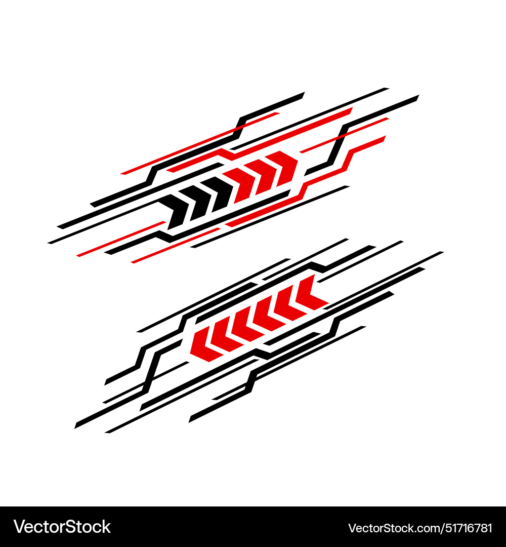 Racing car body wrap sticker design Royalty Free Vector