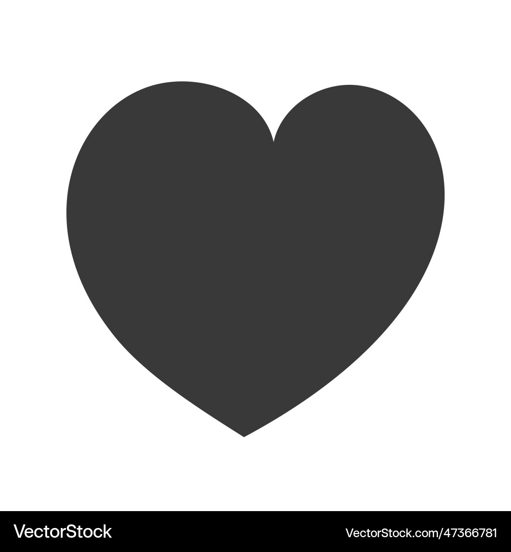 Silhouette heart Royalty Free Vector Image - VectorStock