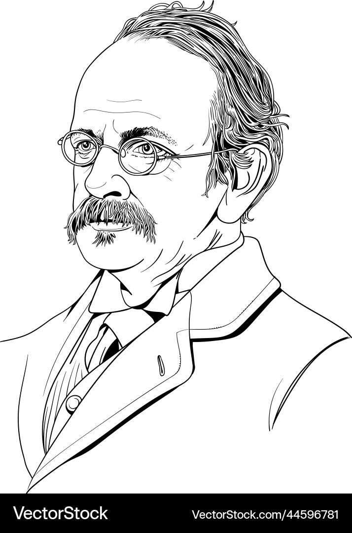 Sir Joseph Thomson - Electron Pioneer Royalty Free Vector