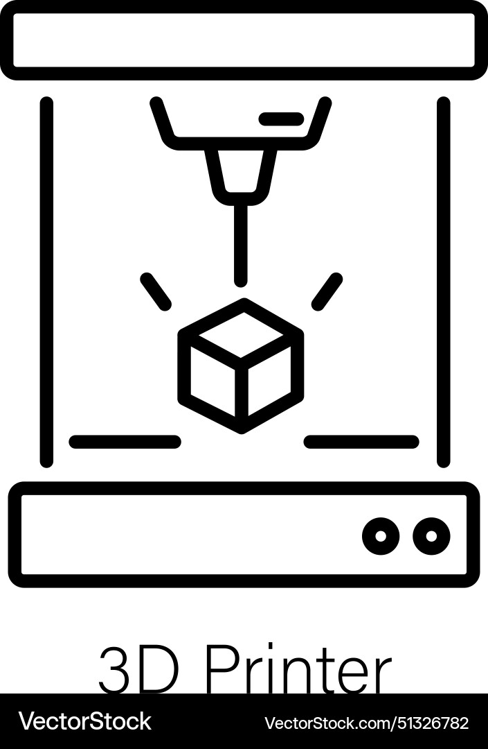 3d printer Royalty Free Vector Image - VectorStock