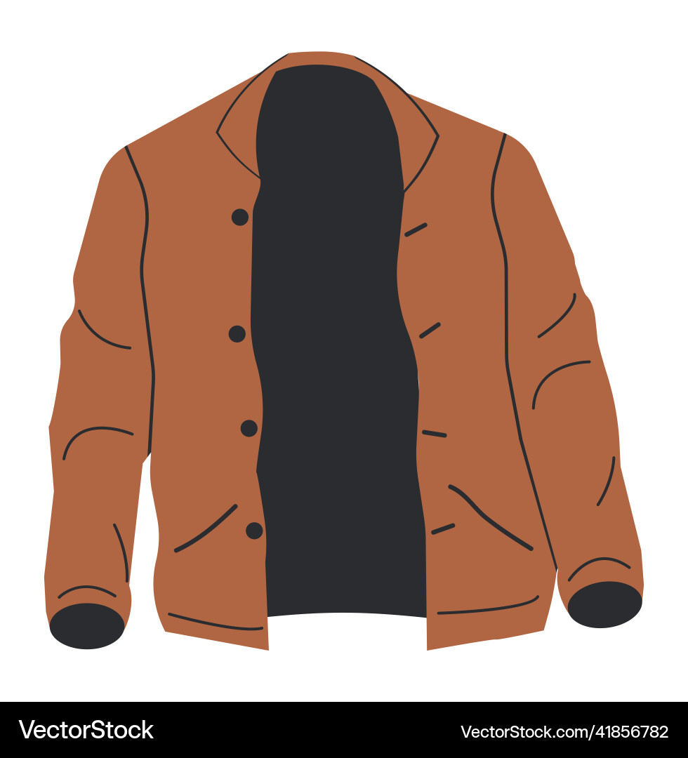 Fashion coat unisex jacket isolated Royalty Free Vector