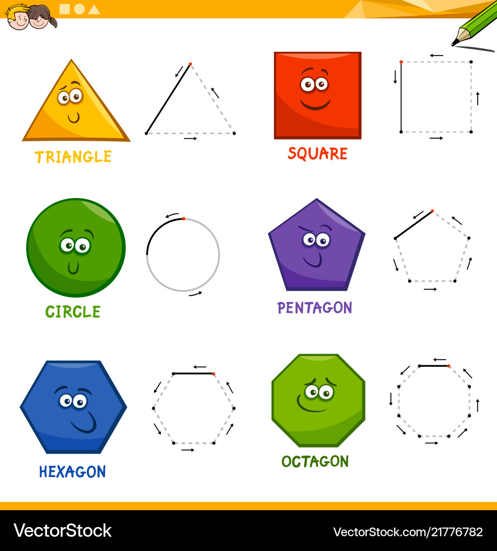 Geometric Shapes for Kids - Learning Royalty Free Vector