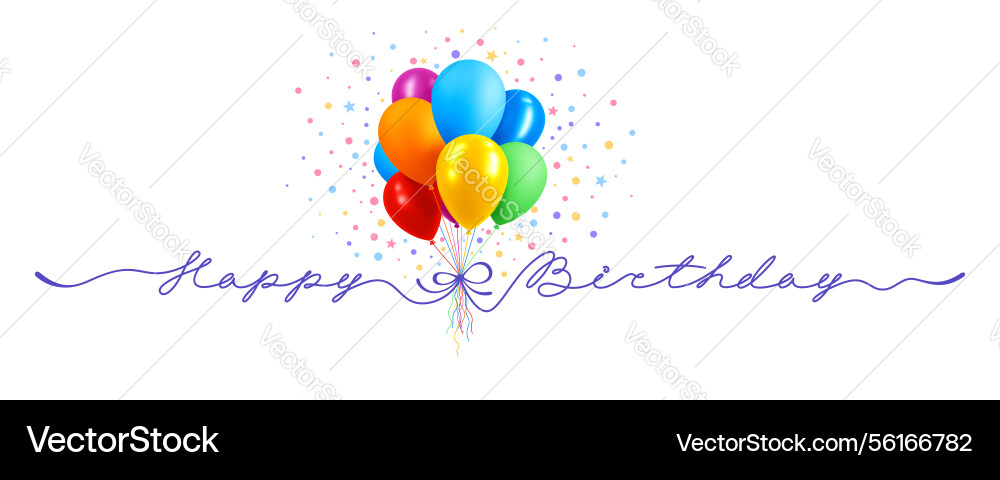 Happy birthday greeting card template Royalty Free Vector