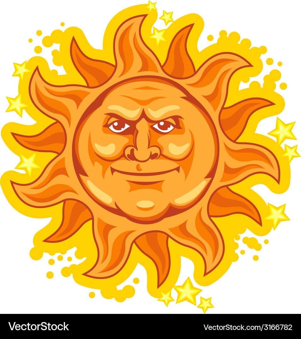 Heat sun Royalty Free Vector Image - VectorStock