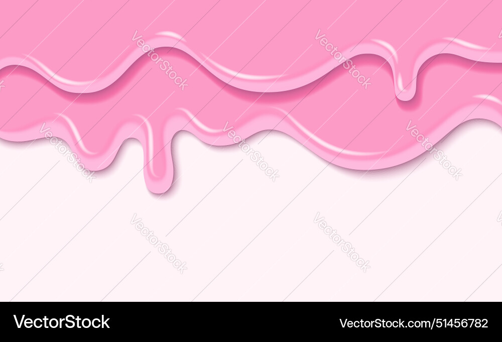 Pink liquid substance border on white background Vector Image