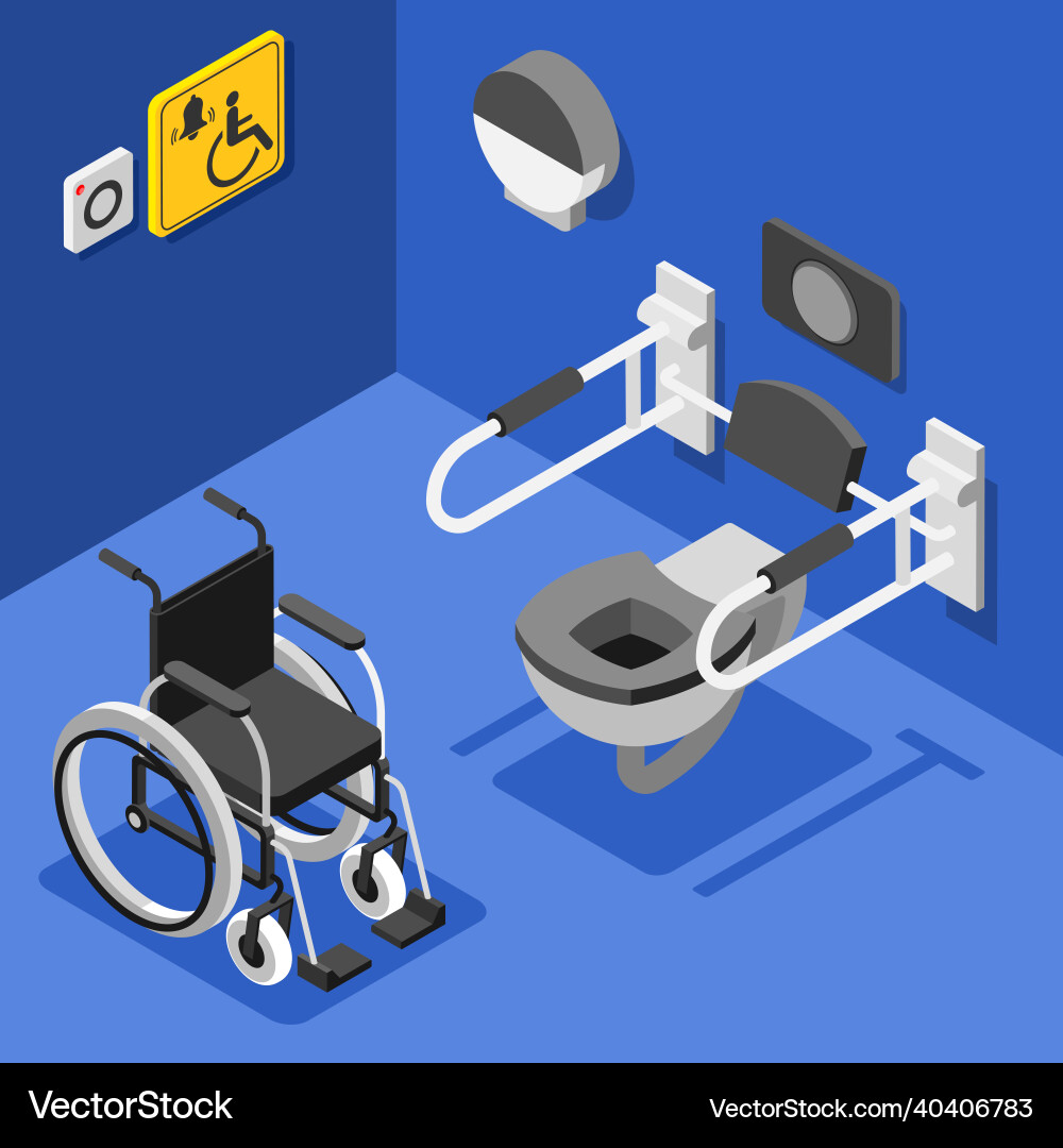 Accessible environment composition Royalty Free Vector Image