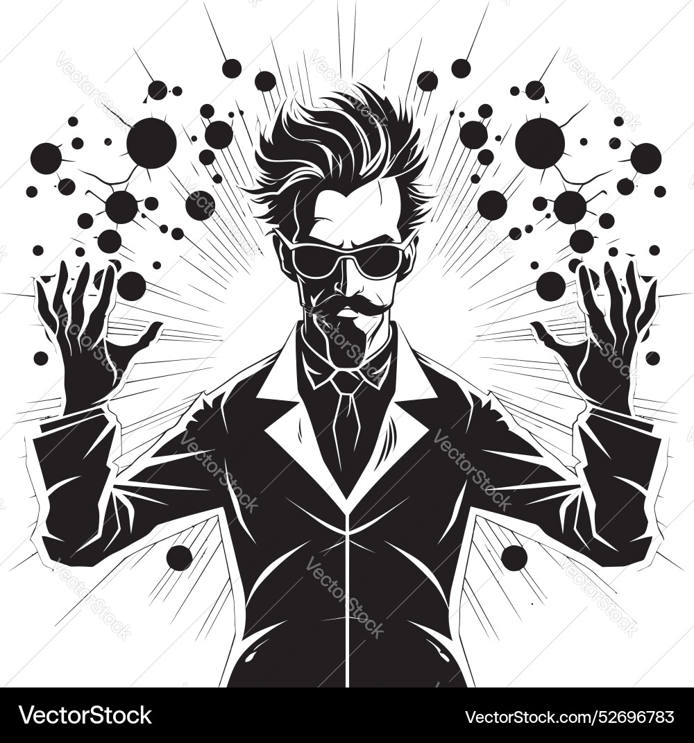 Alchemy abode scientist icon emblem innovation Vector Image