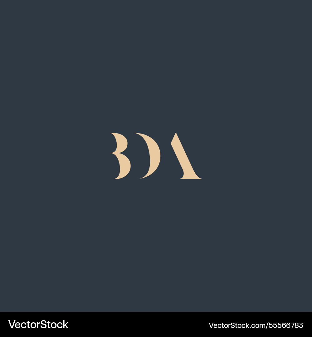 Bda abstract letter logo Royalty Free Vector Image