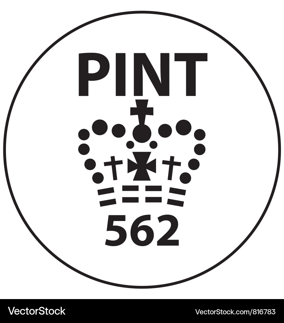 British pint symbol Royalty Free Vector Image - VectorStock