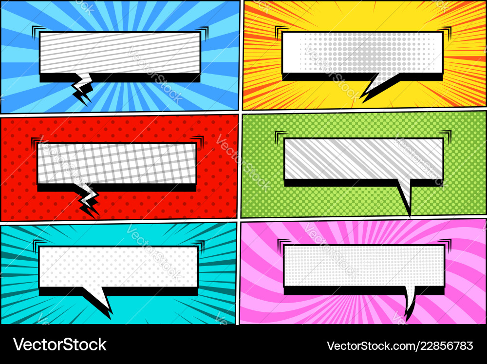 Comic book pages collection Royalty Free Vector Image