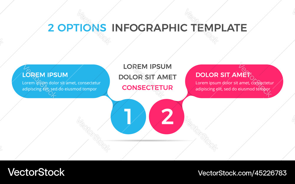 Infographic template with 2 options Royalty Free Vector