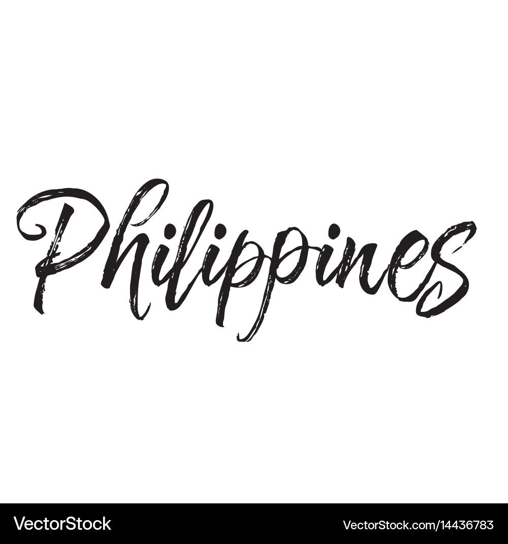 Philippine Calligraphy Text Royalty Free Vector Image