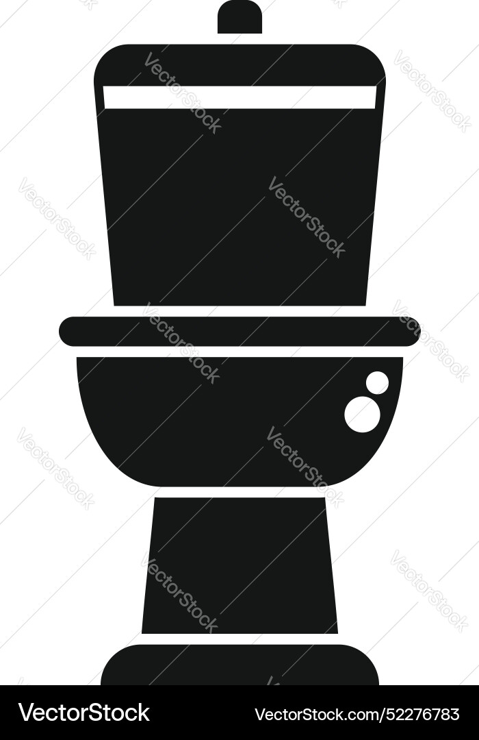 Simple toilet icon representing bathroom fixture Vector Image