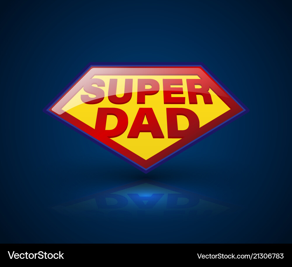 Super Dad Shield - Father's Day Royalty Free Vector Image