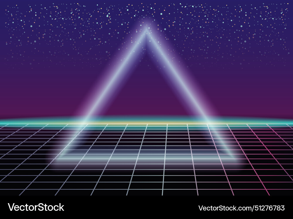 Synthwave retro banner vaporwave aesthetic Vector Image