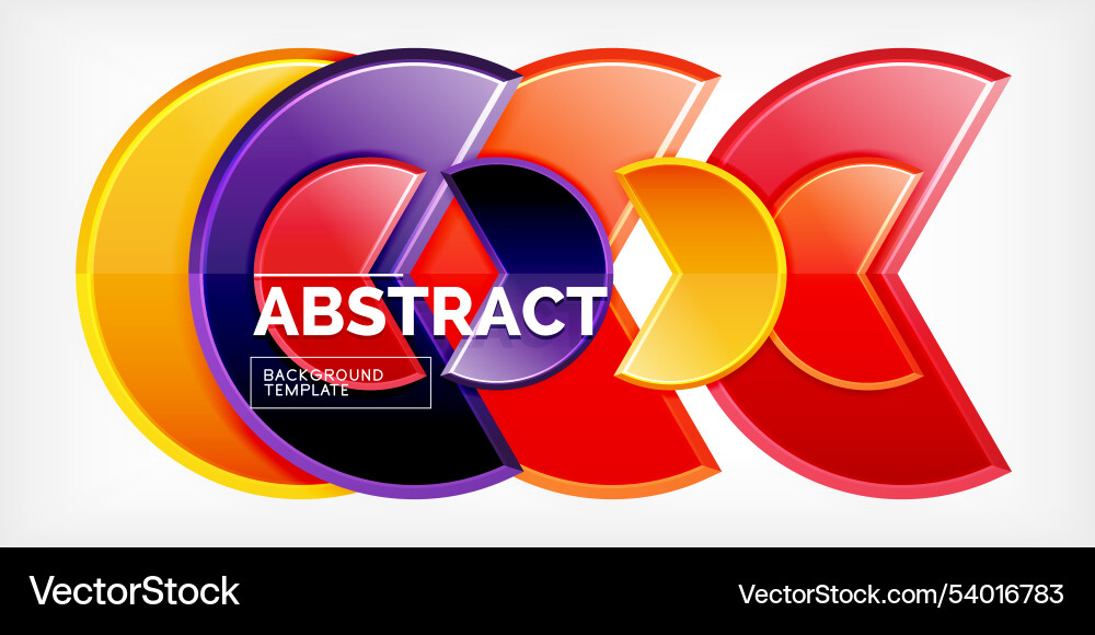 Trendy round shapes with triangular angle design Vector Image