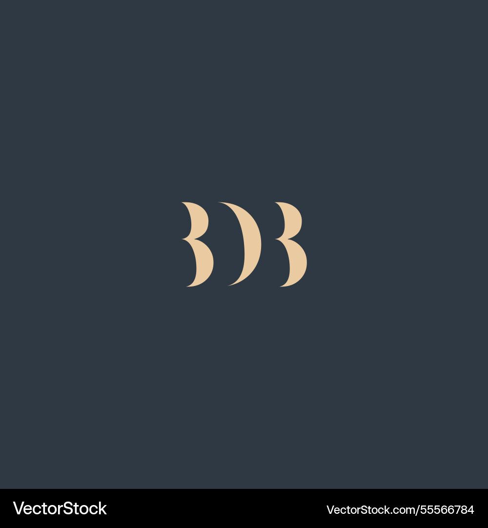 Bdb abstract letter logo Royalty Free Vector Image