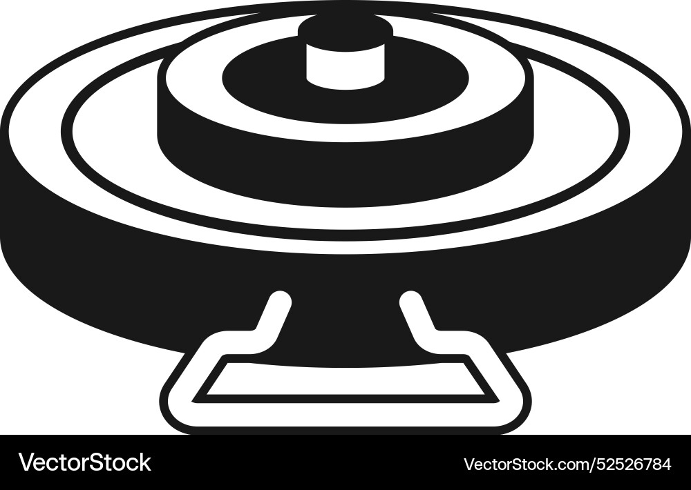 Land mine black icon military explosion Royalty Free Vector