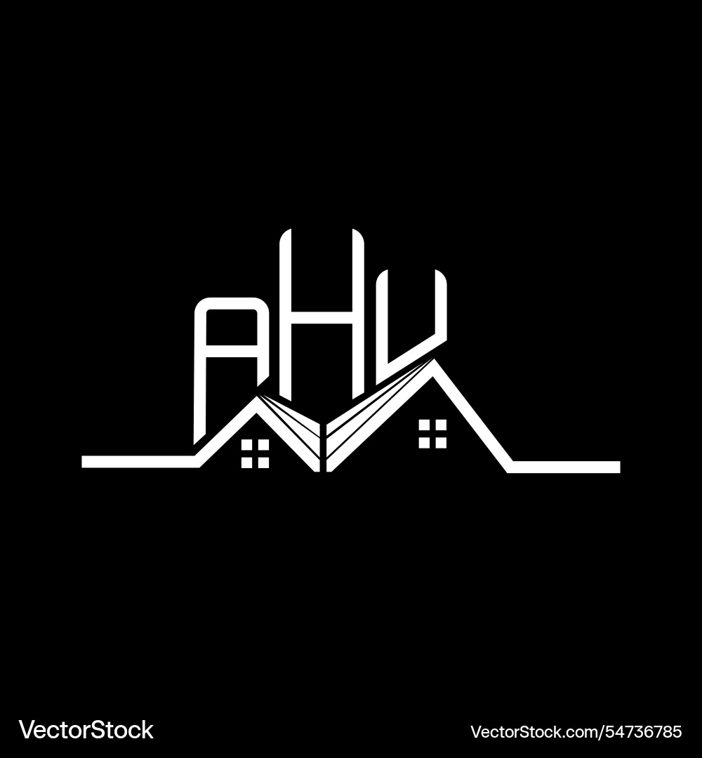 Ahu real state logo design simple and modern Vector Image