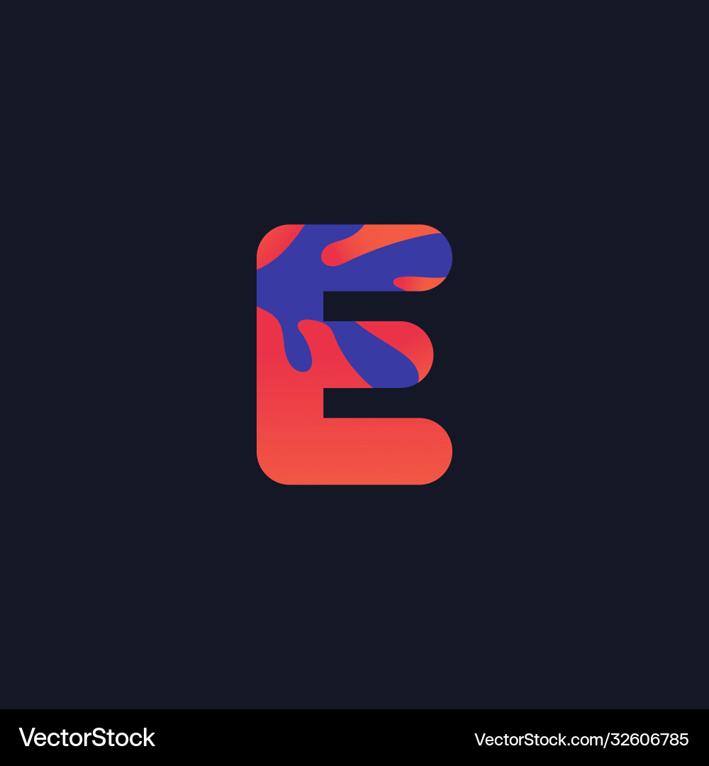 E letter unique corporate logo Royalty Free Vector Image