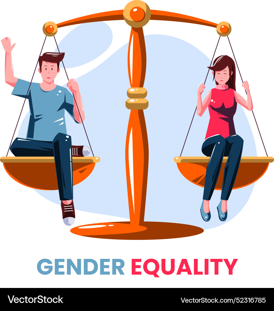 Gender equality concept Royalty Free Vector Image