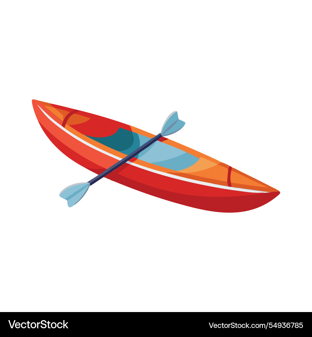 Kayak water transport isolated flat on white Vector Image