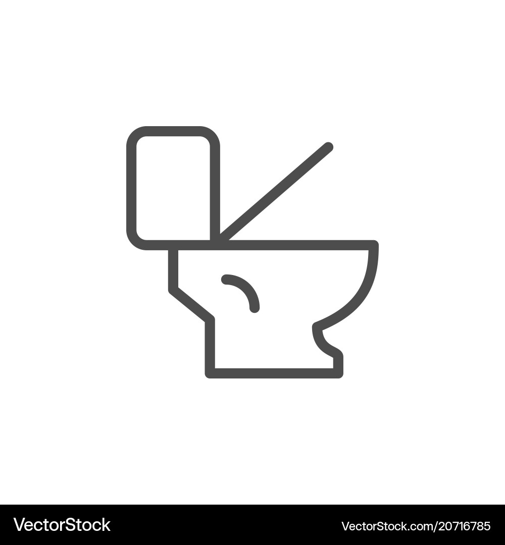 Toilet line icon Royalty Free Vector Image - VectorStock