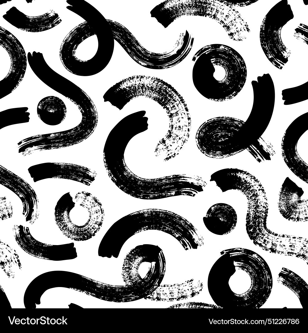 Brush strokes seamless pattern grunge paint Vector Image