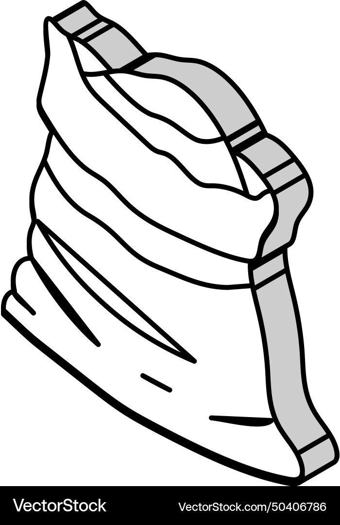 Grain canvas bag wheat isometric icon Royalty Free Vector