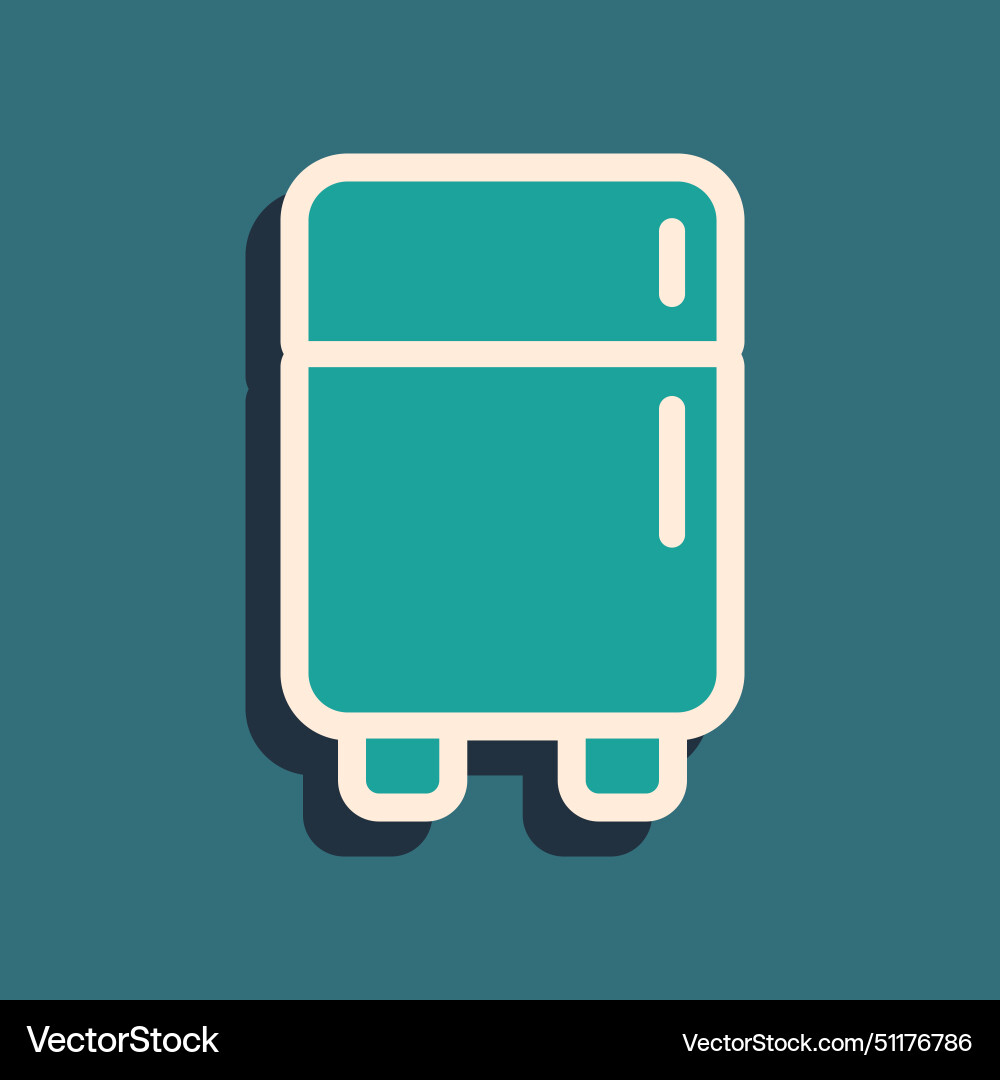 Green refrigerator icon isolated Royalty Free Vector Image