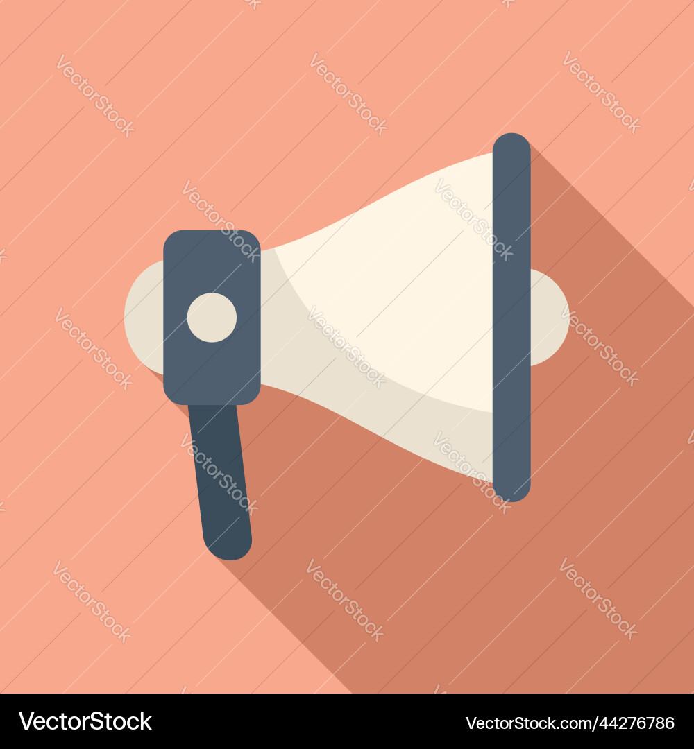 Megaphone icon flat report audit Royalty Free Vector Image