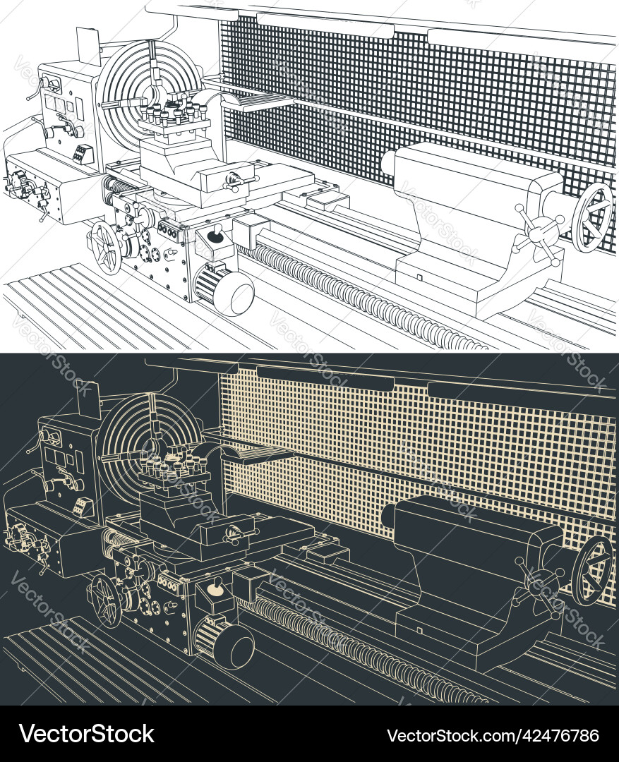 Milling machine close up Royalty Free Vector Image