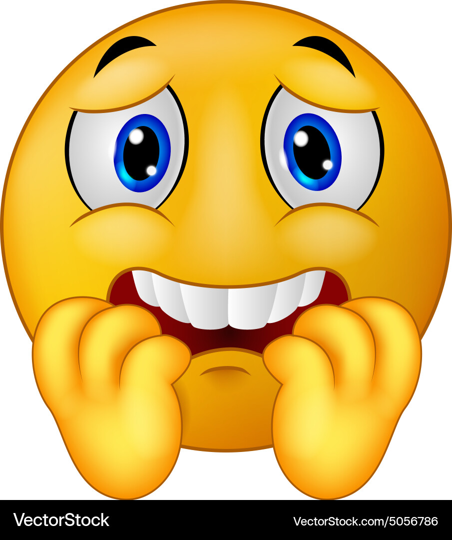 Scared Smiley Face Royalty Free Vector Image - VectorStock
