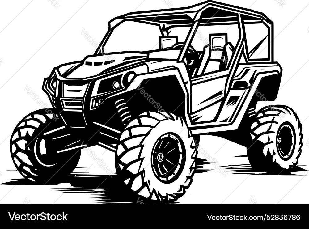 Terrain tamer utv emblem symbolizing adventure Vector Image