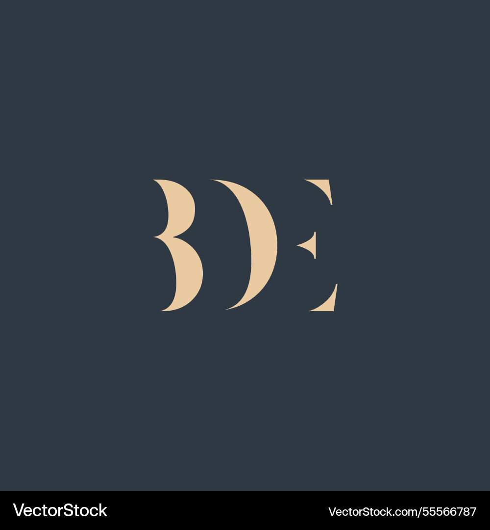 Bde abstract letter logo Royalty Free Vector Image