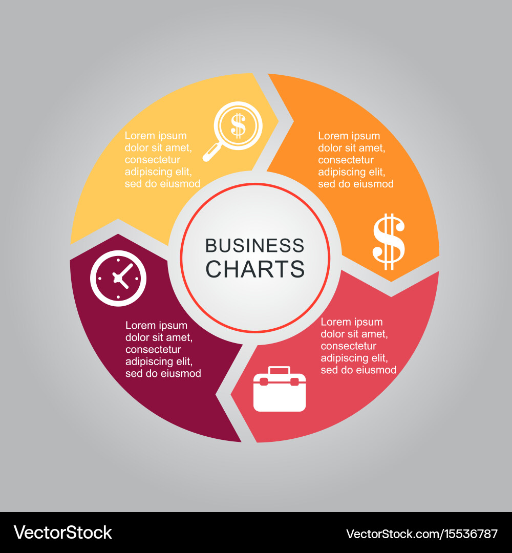 Business diagram circle Royalty Free Vector Image