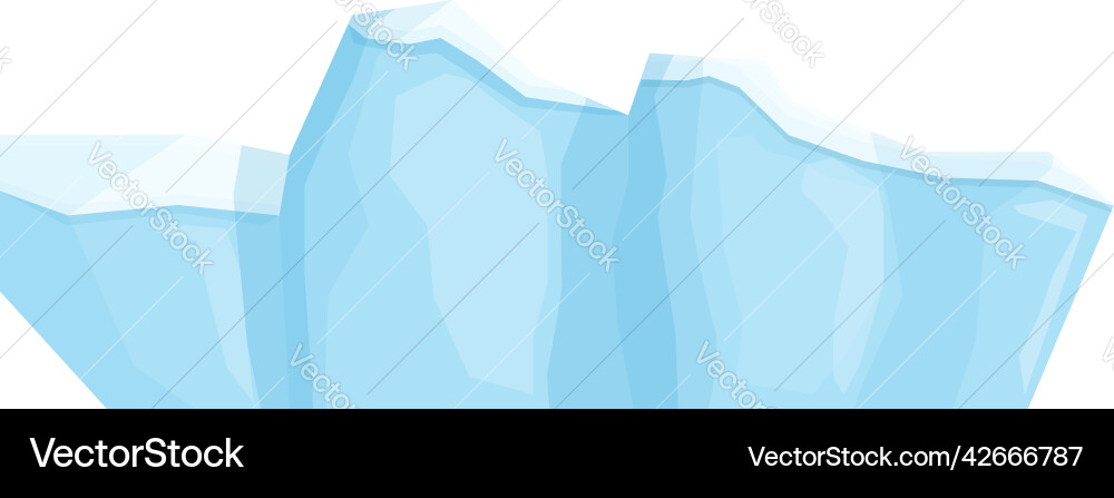 Water ice icon cartoon arctic glacier Royalty Free Vector