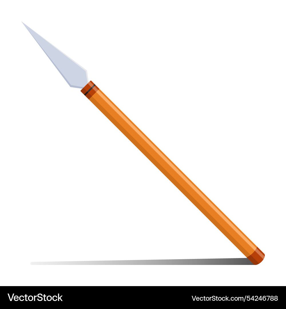 A sharp spear with shadow underneath Royalty Free Vector