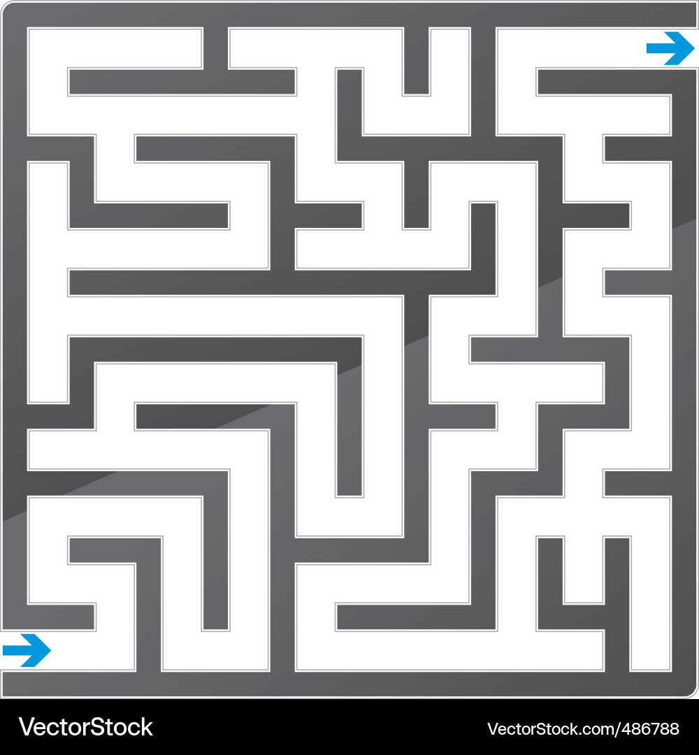 Gray maze Royalty Free Vector Image - VectorStock