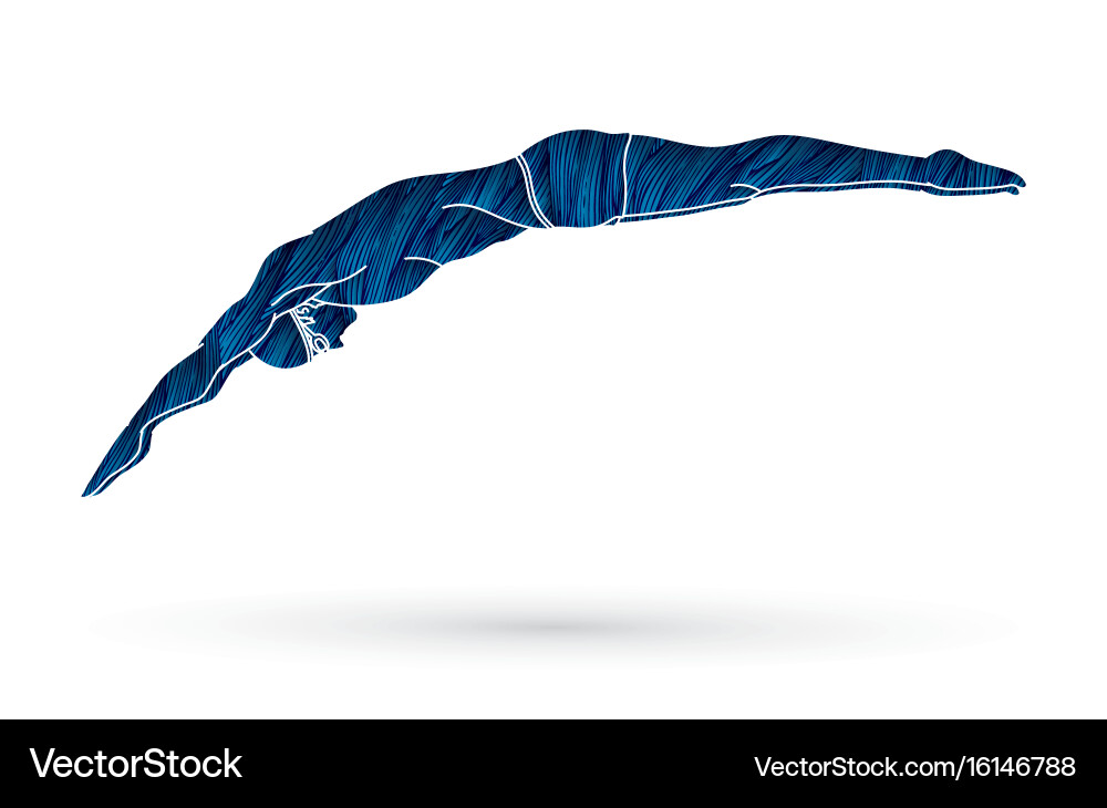 Man jumping into swimming pool Royalty Free Vector Image