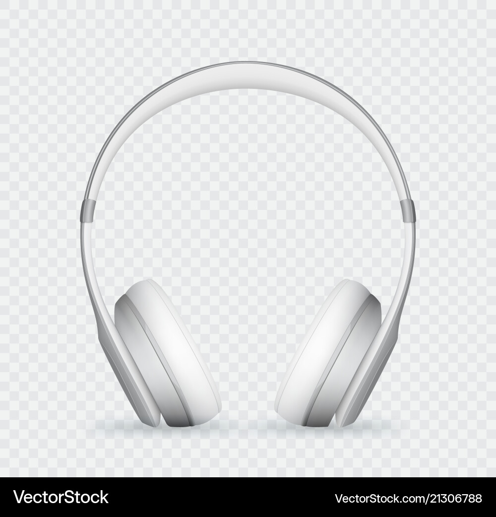 Realistic headphone Royalty Free Vector Image - VectorStock