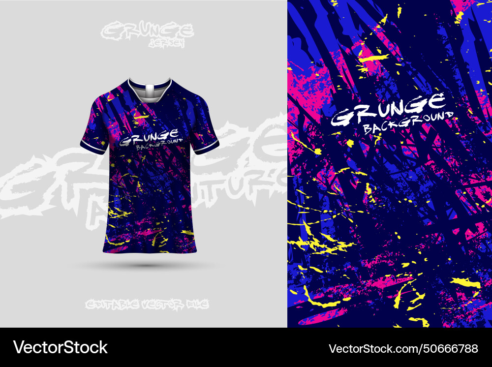 Sports jersey and background template design Vector Image