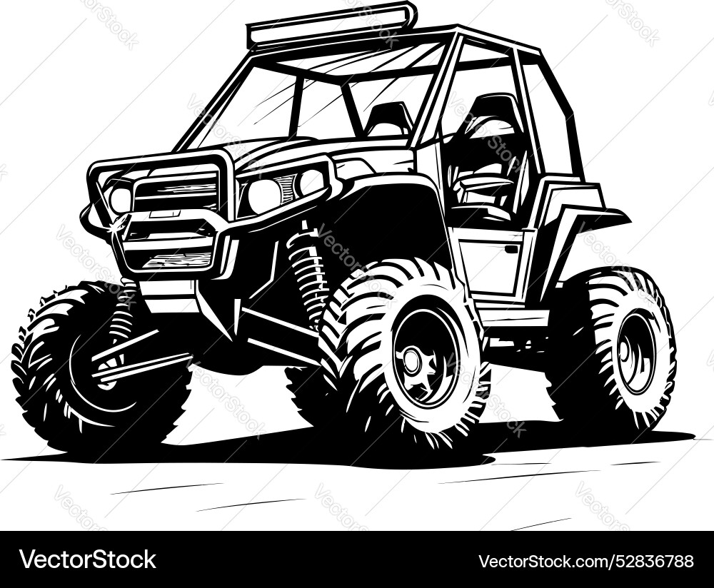 Utv adventure seeker emblematic design trail Vector Image
