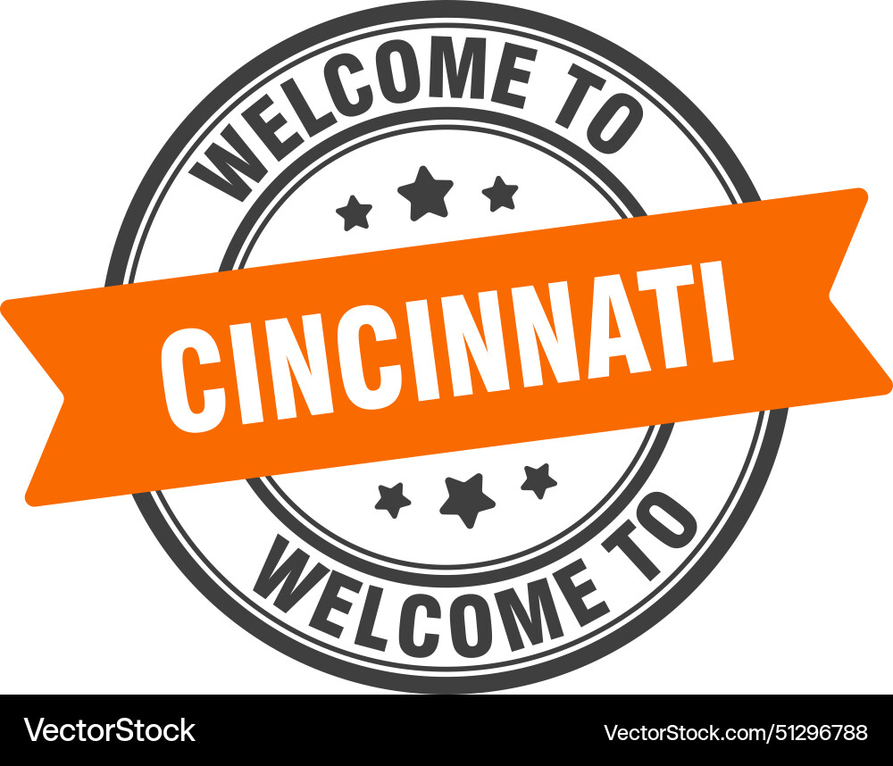 Welcome to cincinnati stamp round sign Royalty Free Vector