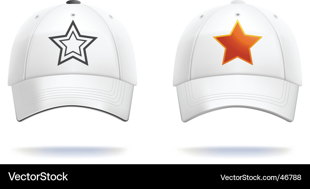 White cap Royalty Free Vector Image - VectorStock