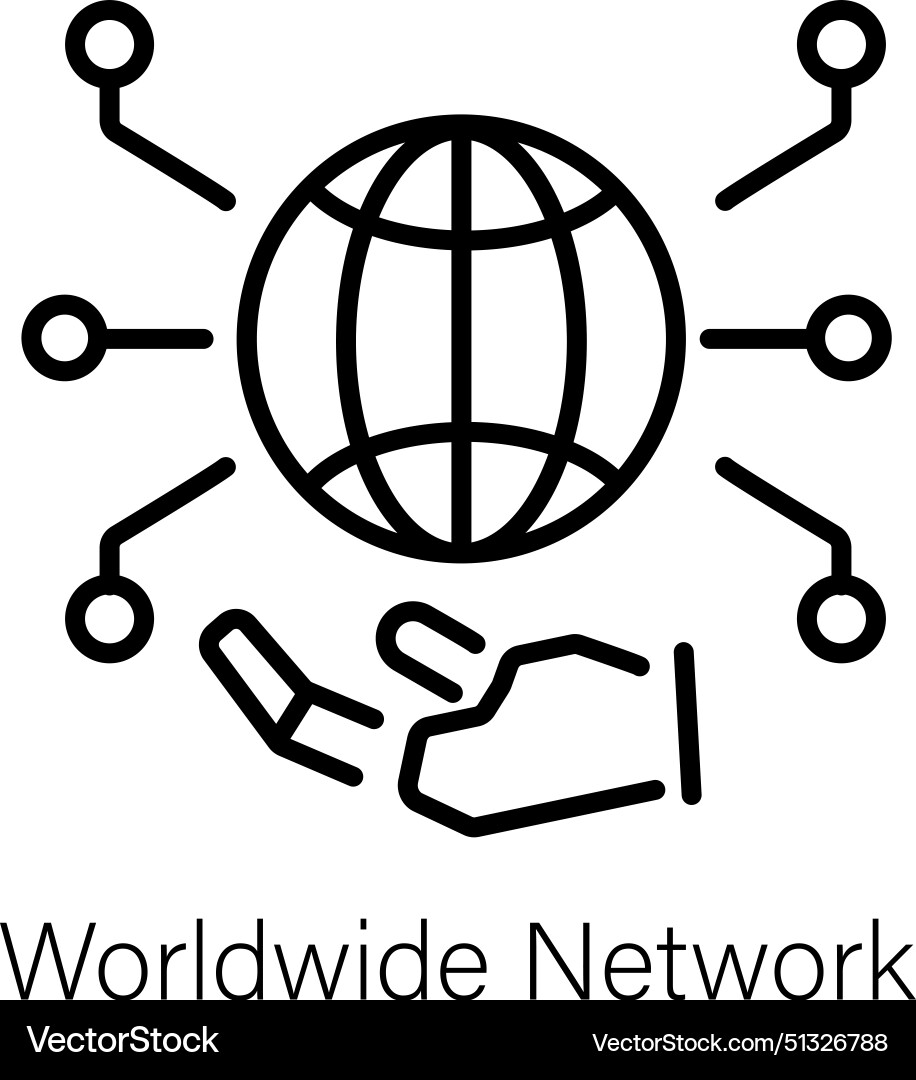 Worldwide network Royalty Free Vector Image - VectorStock